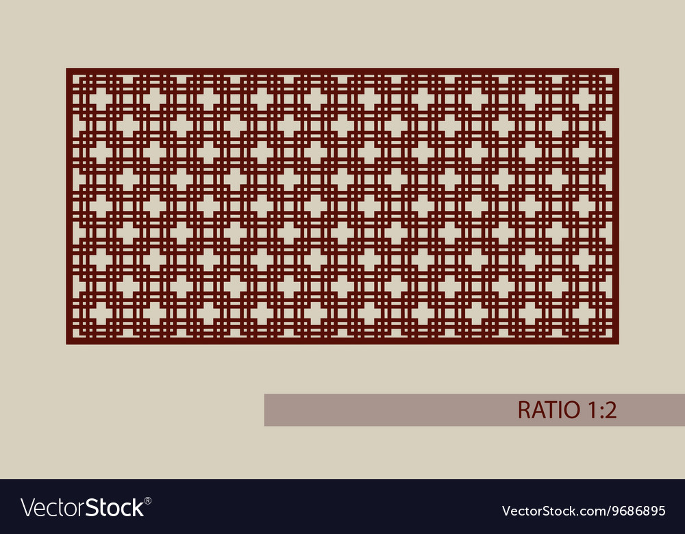The template pattern for decorative panel Vector Image