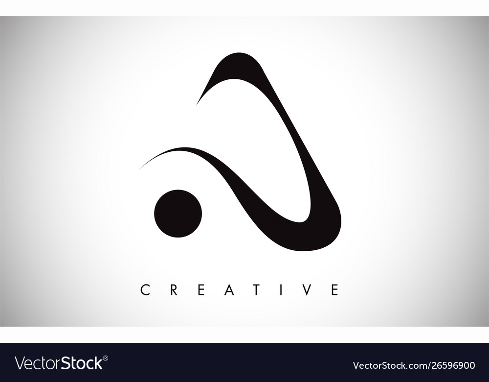 A swoosh letter modern trendy design logo Vector Image