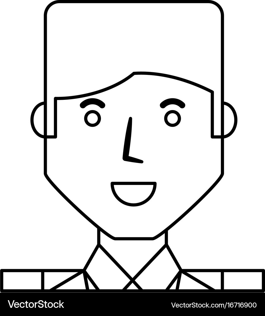 Businessman profile cartoon Royalty Free Vector Image