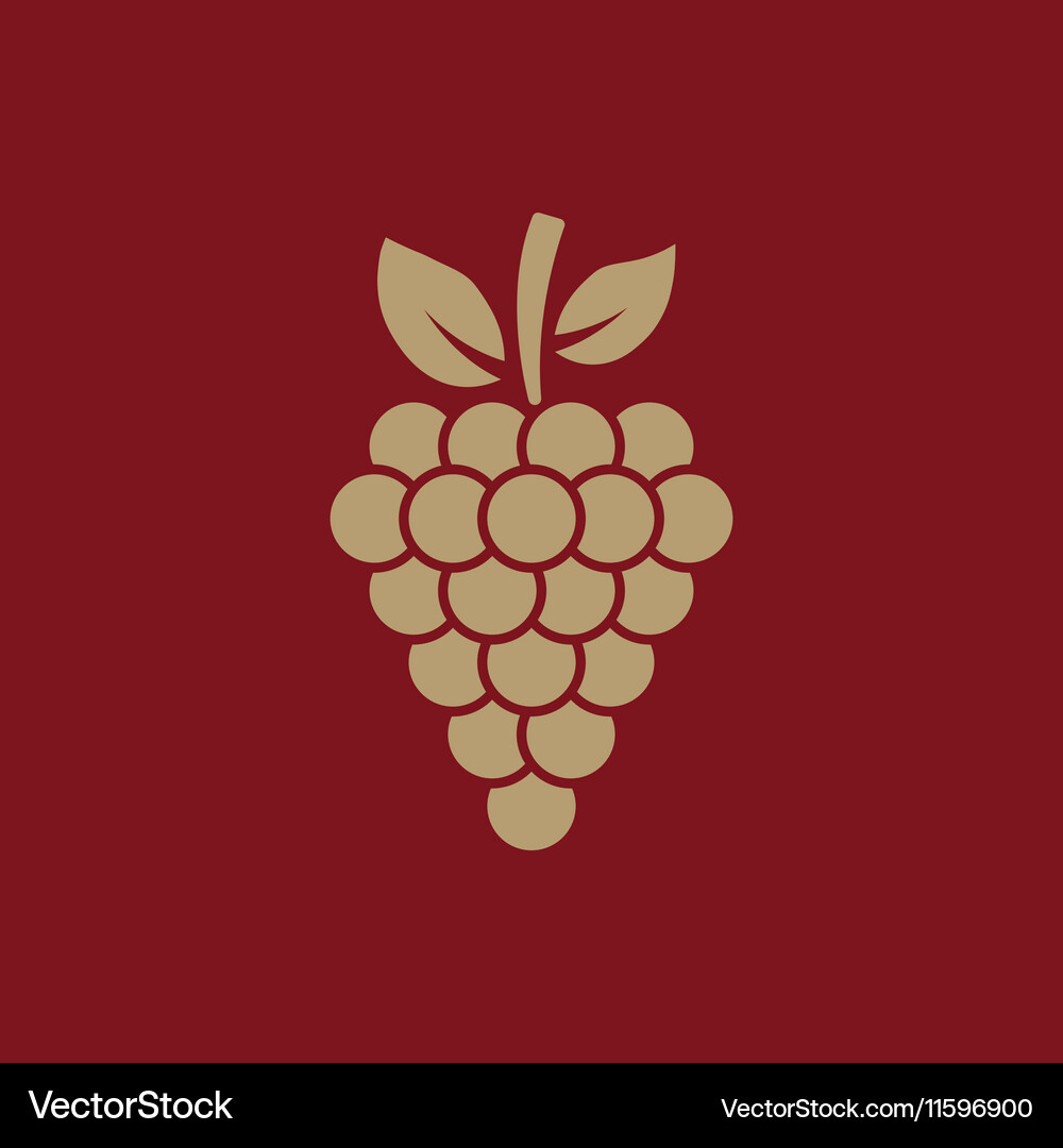 Grapes icon grape wine symbol ui Royalty Free Vector Image