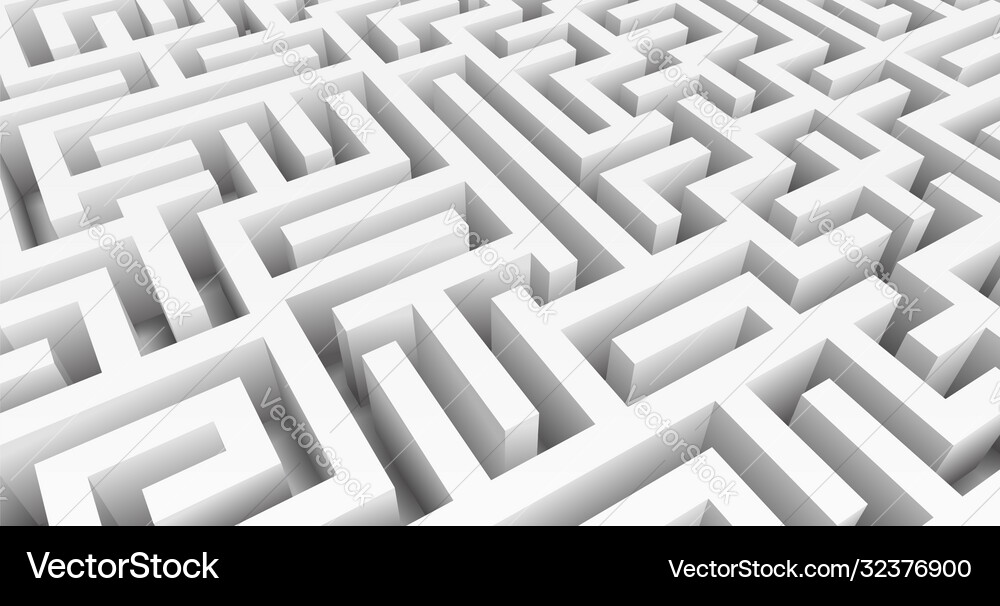 Labyrinth 3d maze game classic box labyrinth in Vector Image