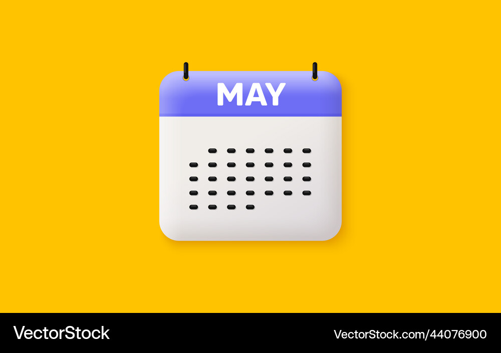 May month icon event schedule date calendar Vector Image