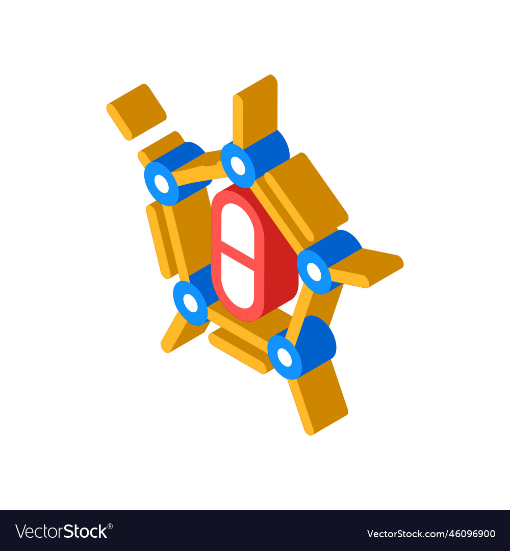 Medical molecular structure isometric icon Vector Image Medical molecular structure isometric icon Vector Image