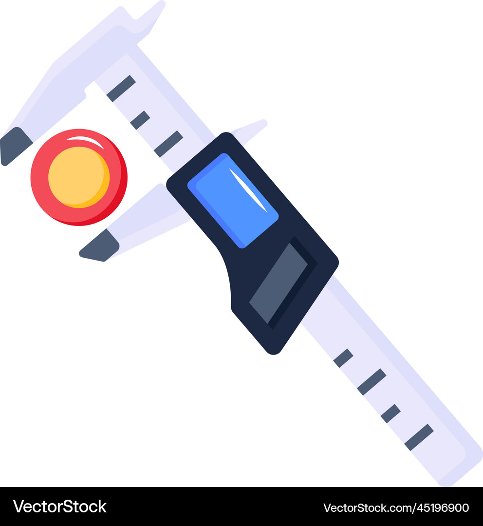 Premium flat icon of digital caliper Royalty Free Vector