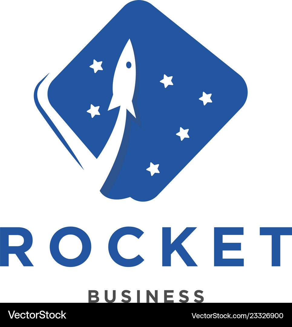 Rocket business logo design inspiration Royalty Free Vector