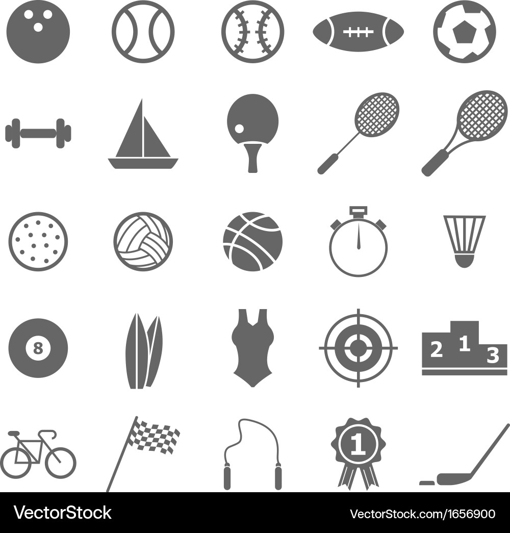 Sport icons on white background Royalty Free Vector Image