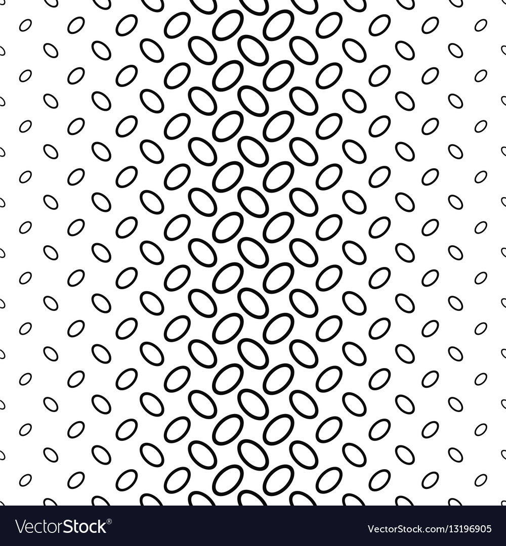 Black and white diagonal ellipse pattern Vector Image