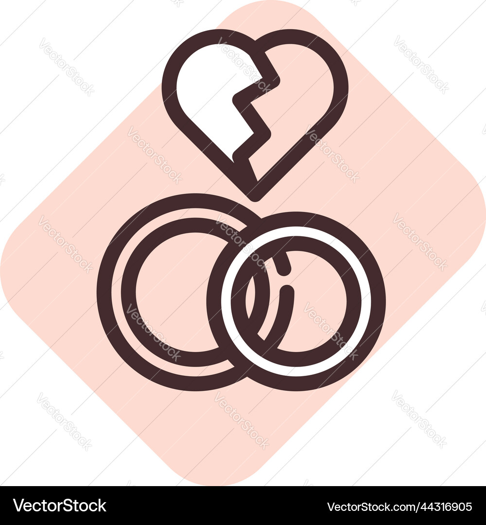 Divorce law on a white background Royalty Free Vector Image