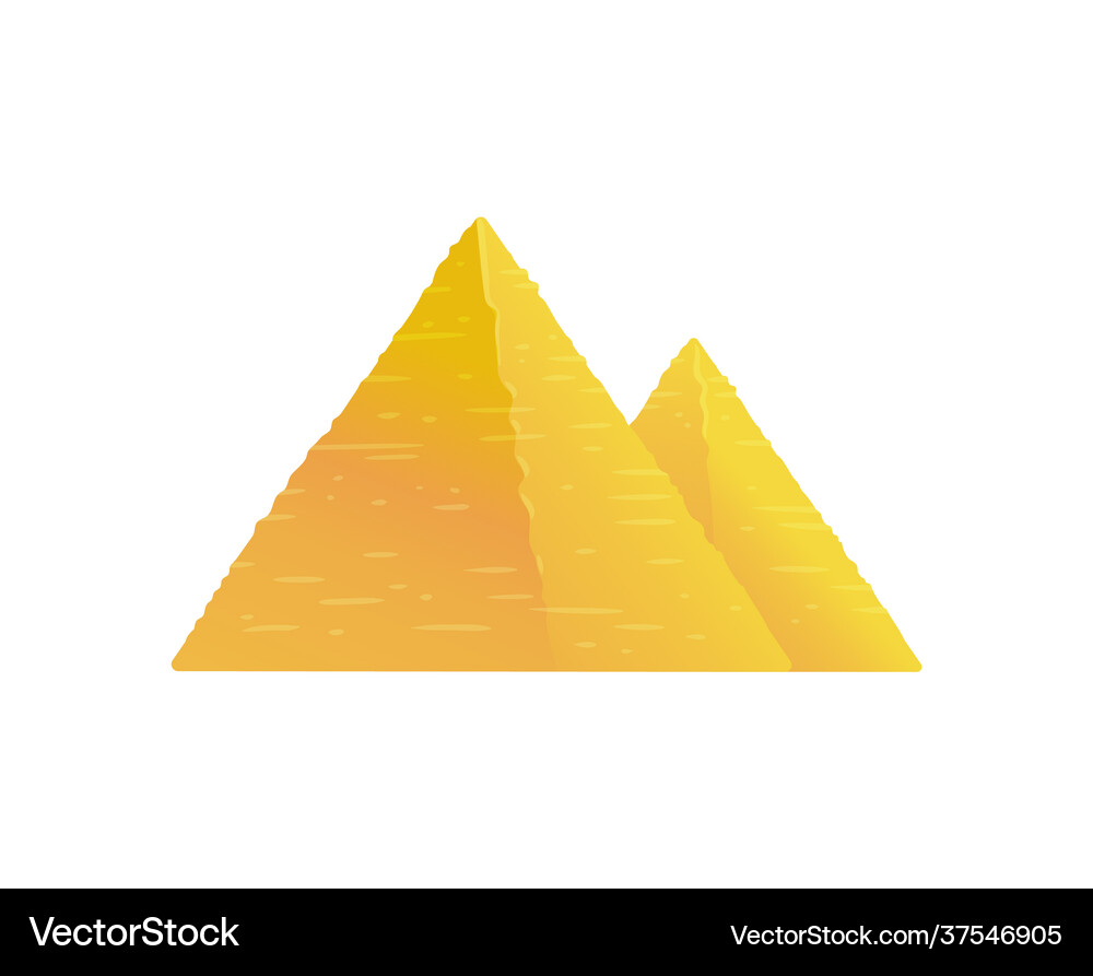 Egyptian pyramids simple symbol or icon flat Vector Image