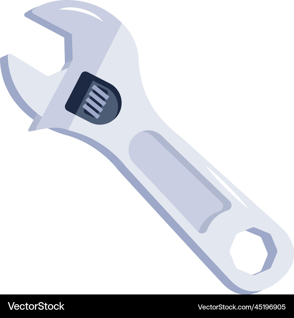 Get this flat icon of wrench Royalty Free Vector Image
