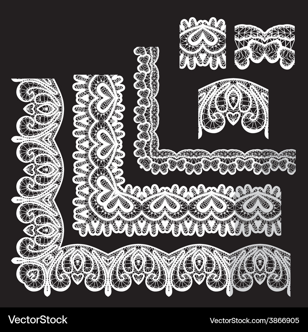 Lace polosa 3 380 Royalty Free Vector Image - VectorStock