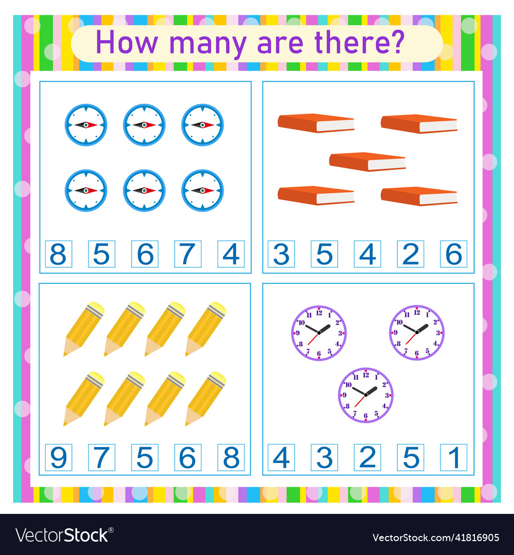 Math game for kids Royalty Free Vector Image - VectorStock