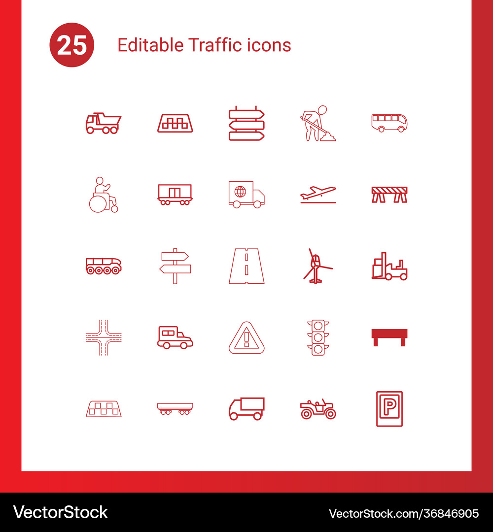 Verkehr Icons Lizenzfreies Vektorbild - VectorStock