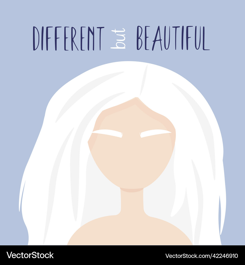 Albino woman Royalty Free Vector Image - VectorStock