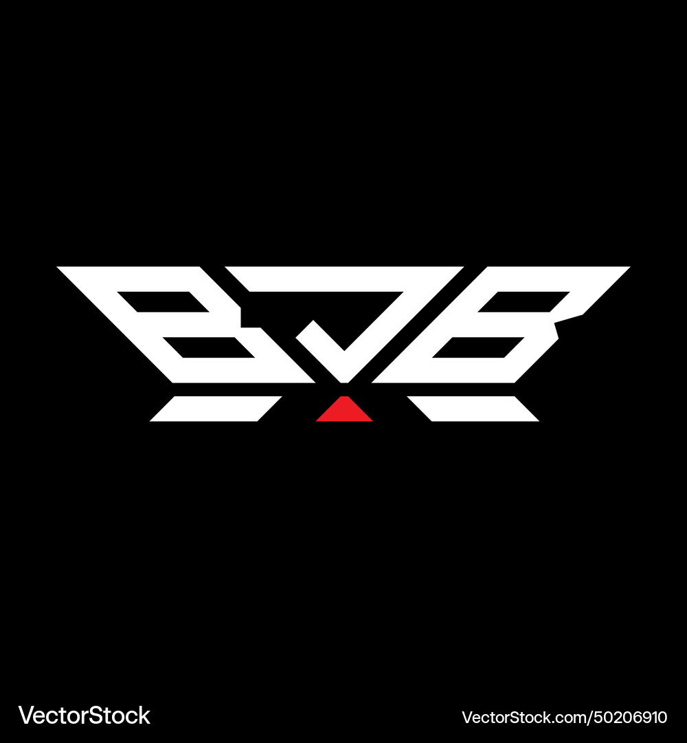 Bjb letter logo design simple and modern Vector Image