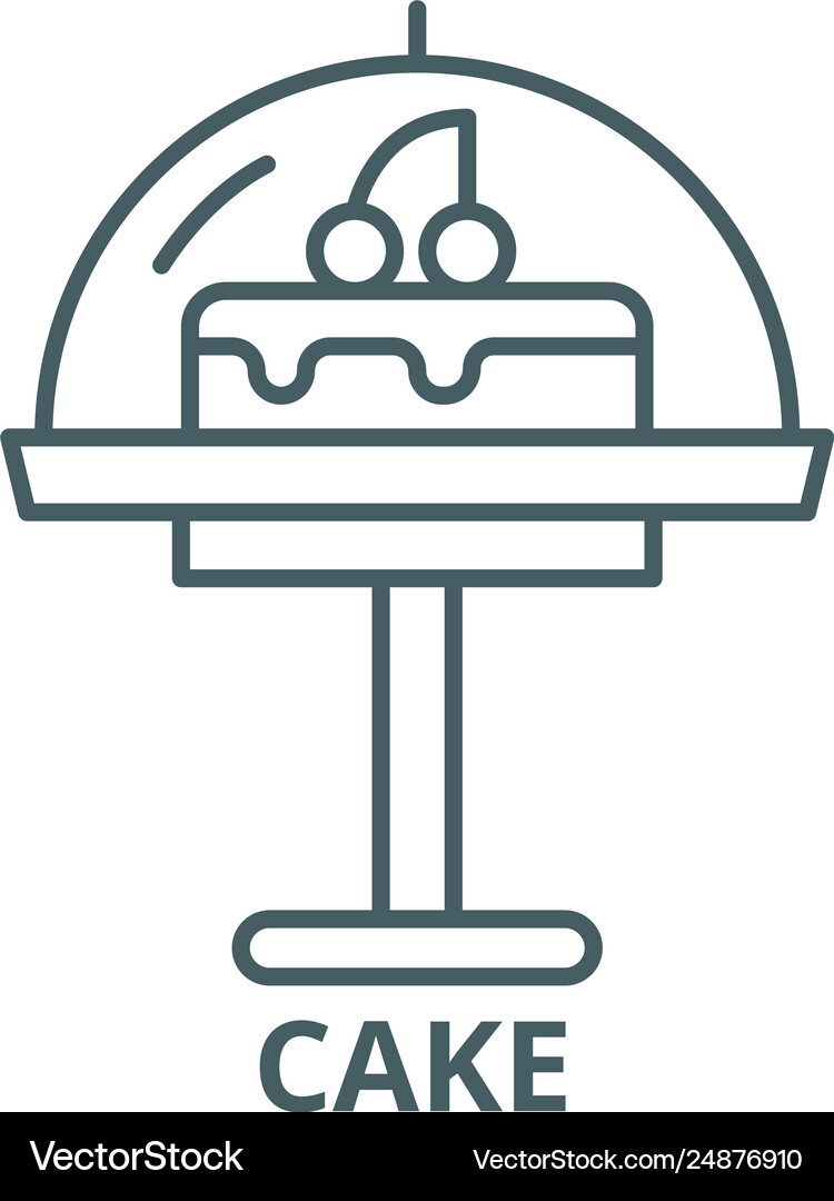 Cake line icon outline sign concept Royalty Free Vector