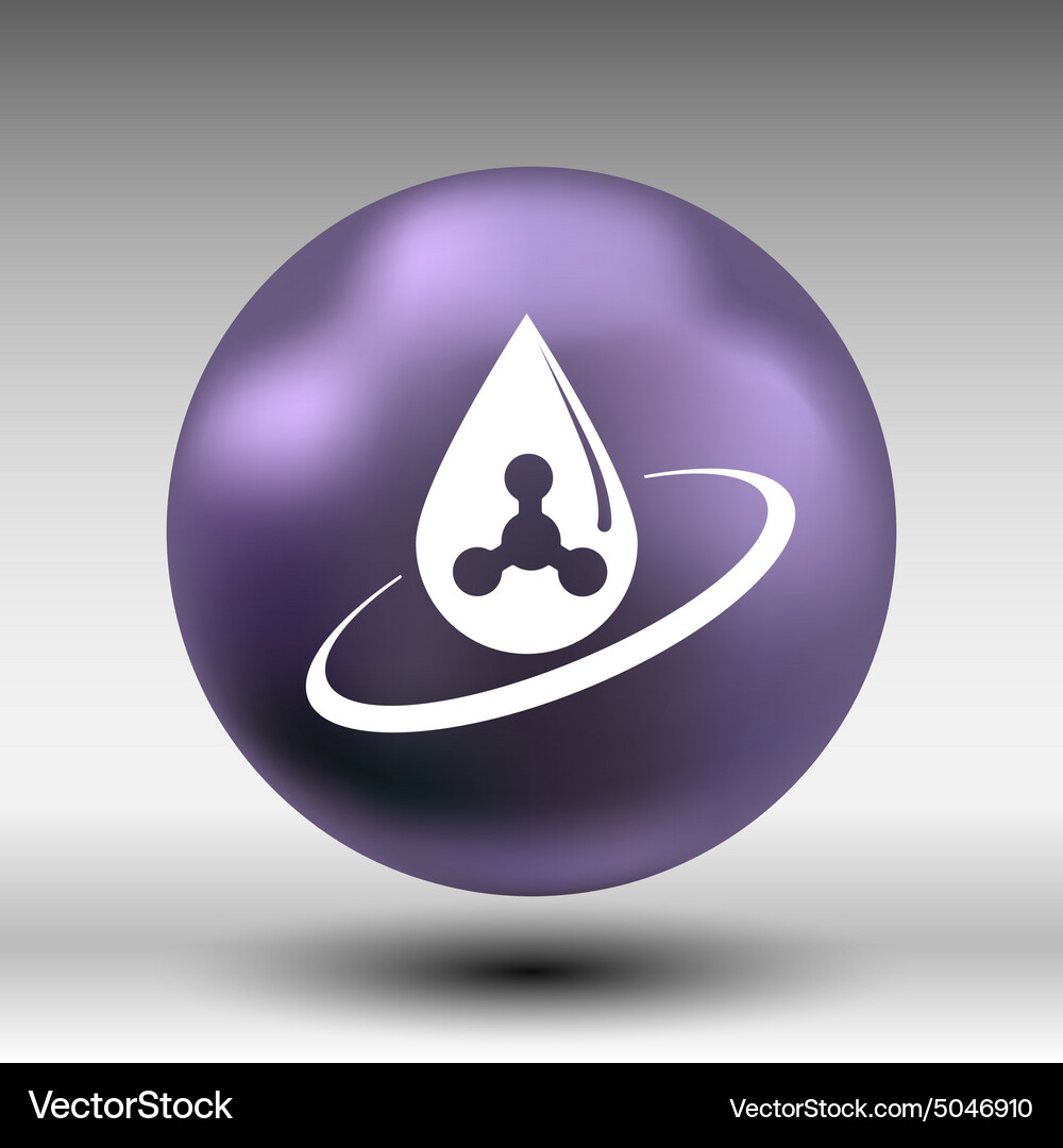 Chemical icons icon drop water element formula Vector Image