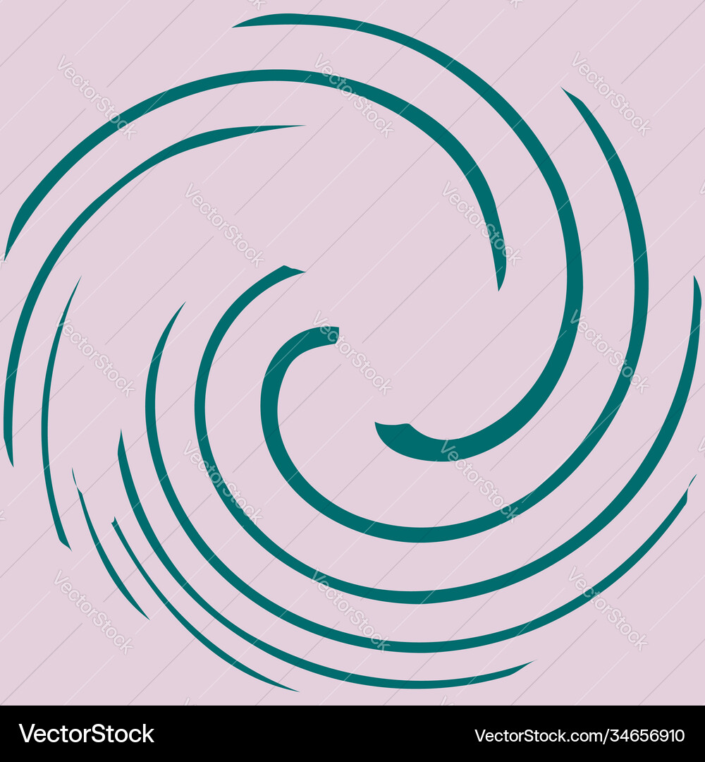 Circular spiral swirl twirl design element Vector Image