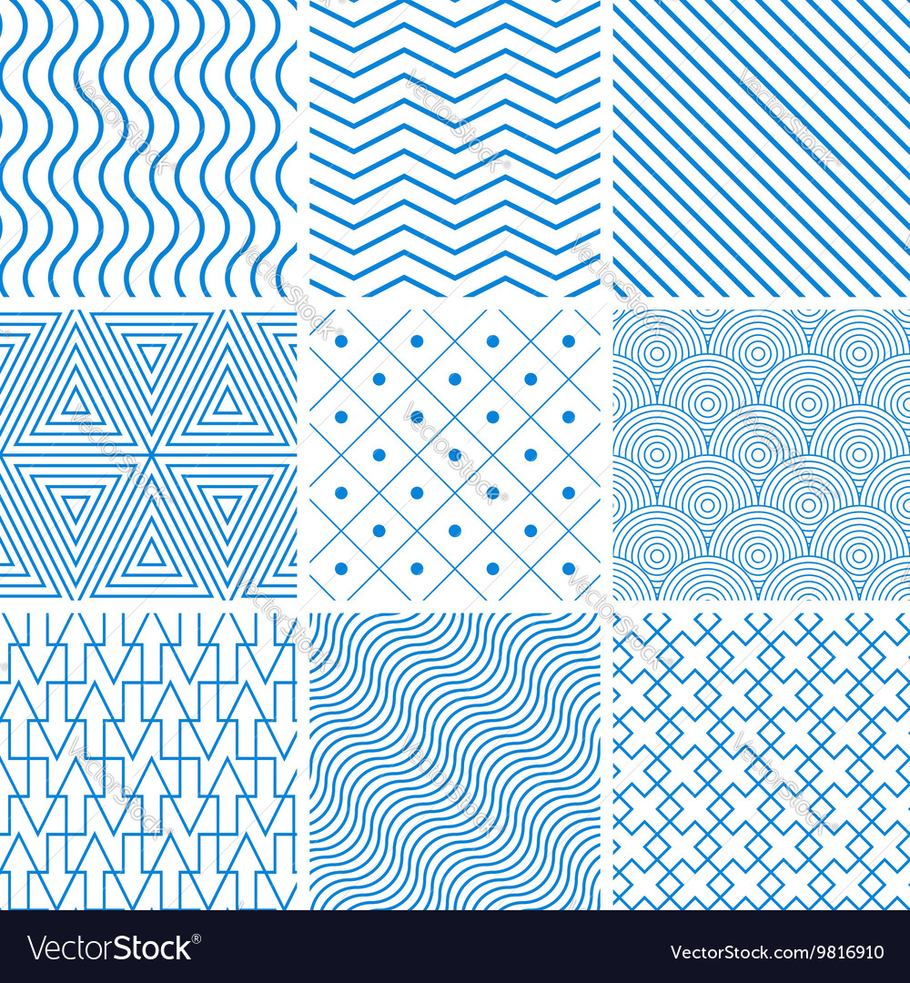 Collection seamless backgrounds with lines Vector Image