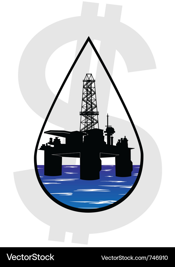 Crude oil production Royalty Free Vector Image