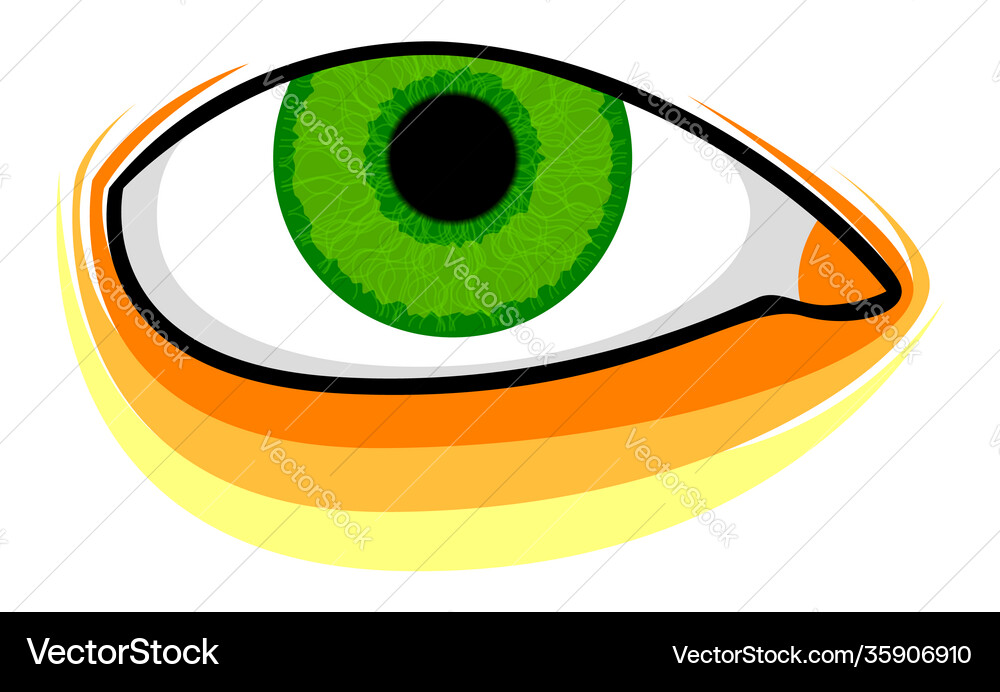 Eye in graphic style digital art Royalty Free Vector Image