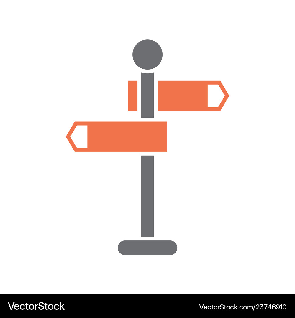 Navigation signs icon on white background Vector Image