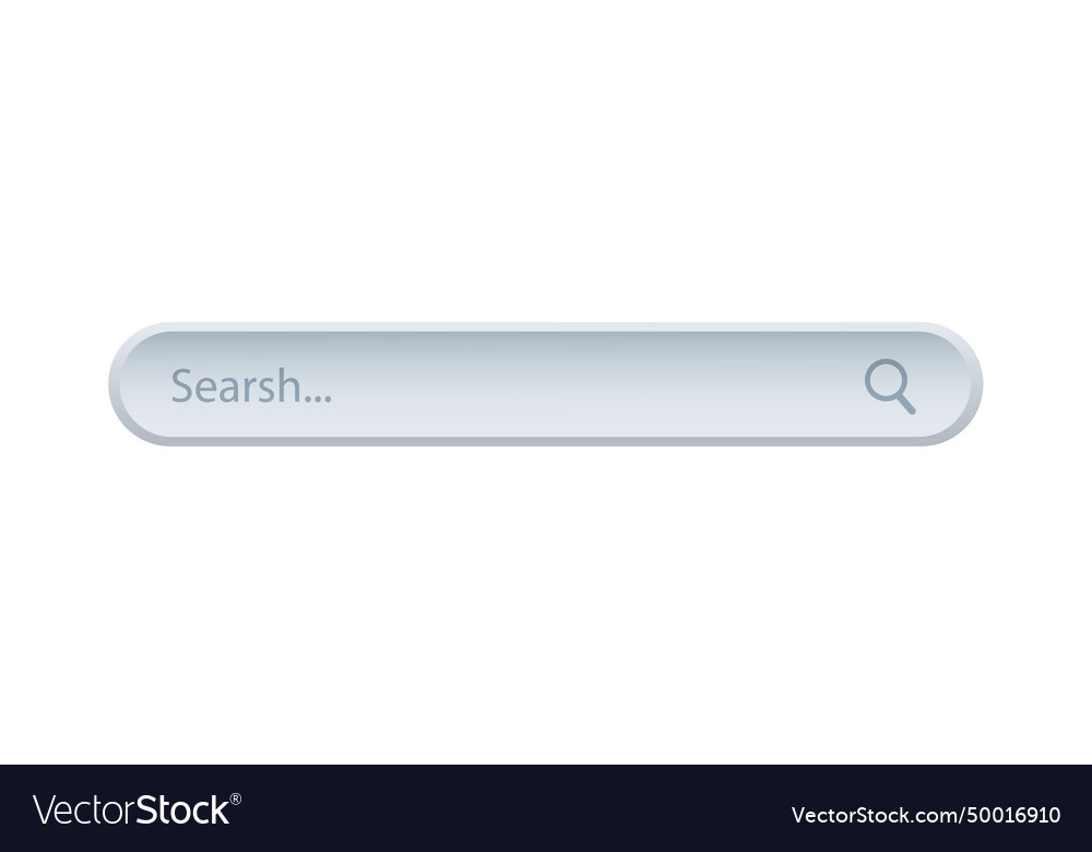 Search bar icon flat design style Royalty Free Vector Image