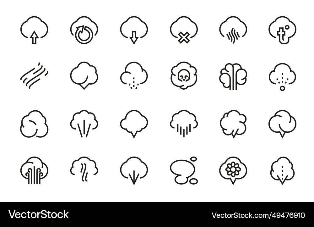 Smell line icons outline elements for logo Vector Image