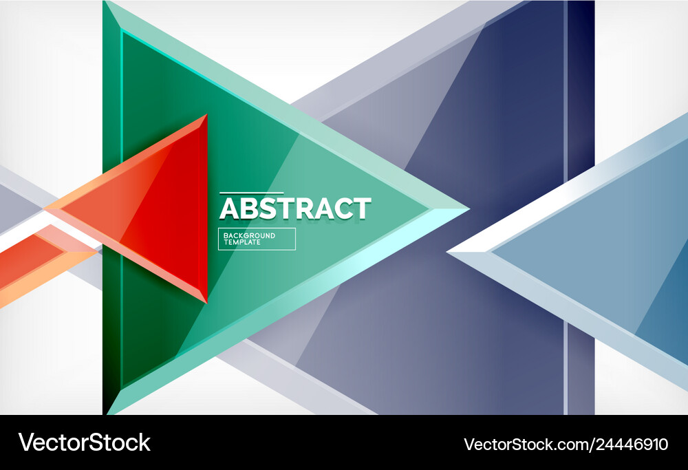 Tech futuristic geometric 3d shapes minimal Vector Image