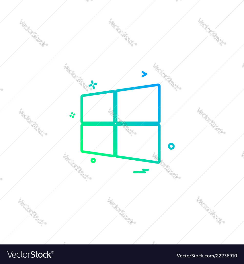 Windows icon design Royalty Free Vector Image - VectorStock