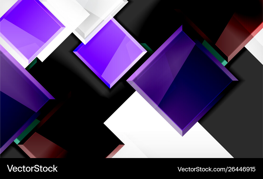 Bright colorful square shape blocks geometrical Vector Image