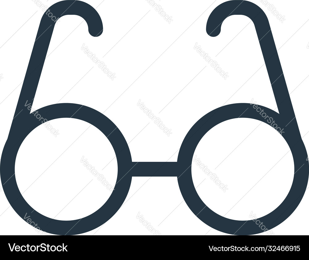 Eye glasses icon isolated on white background Vector Image