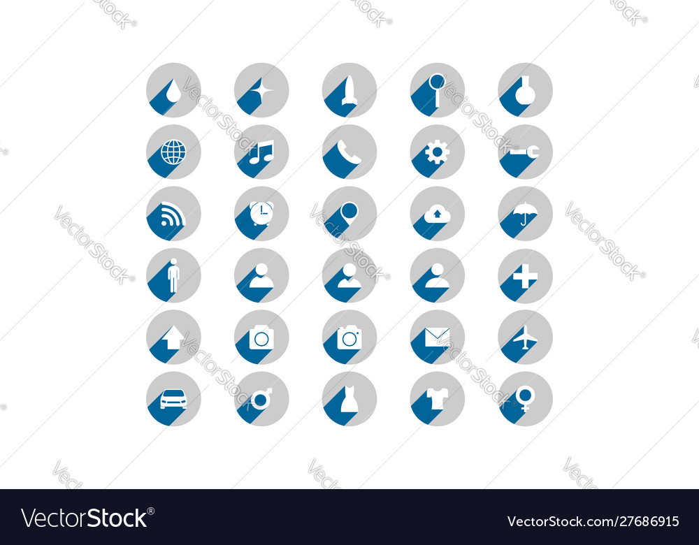 Flat icons design Royalty Free Vector Image - VectorStock