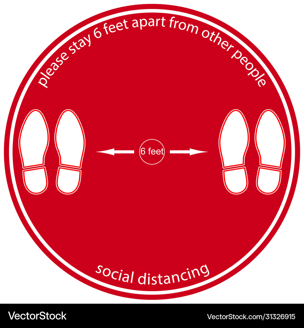 Foot symbol marking standing position Royalty Free Vector