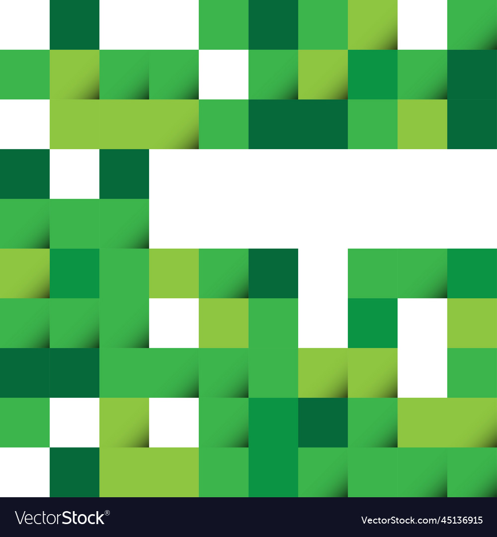 Green abstract squares background design Vector Image