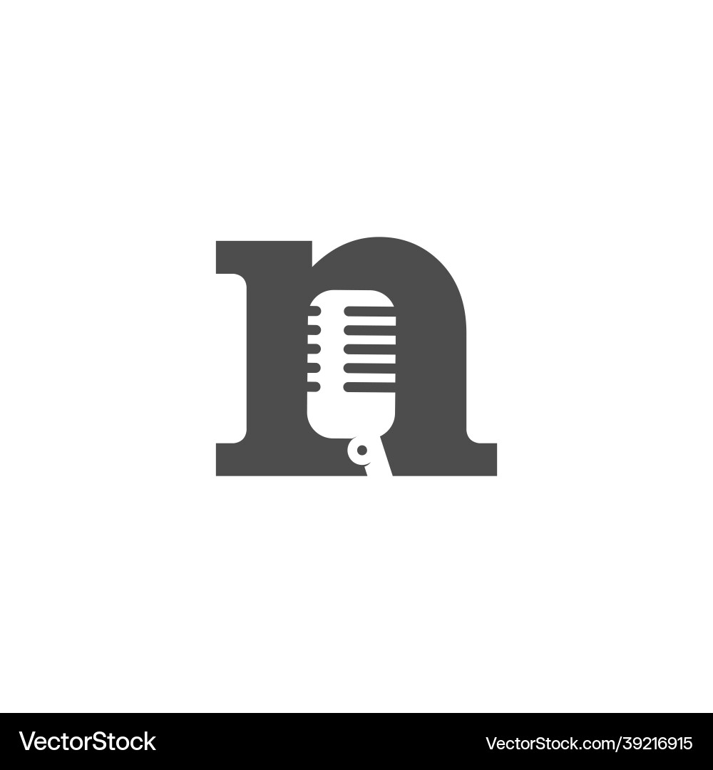 Letter n music template Royalty Free Vector Image