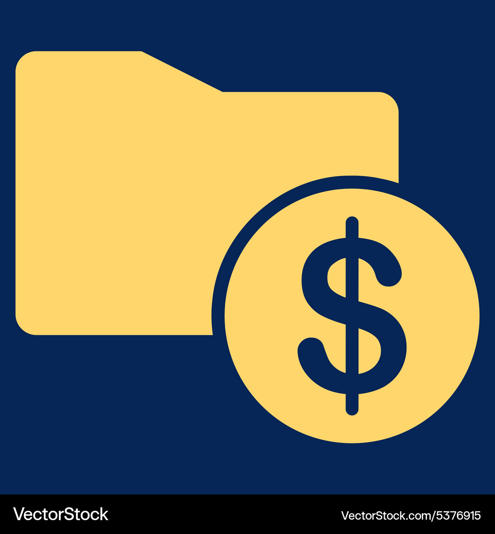 Money Folder icon from Business Bicolor Set Vector Image
