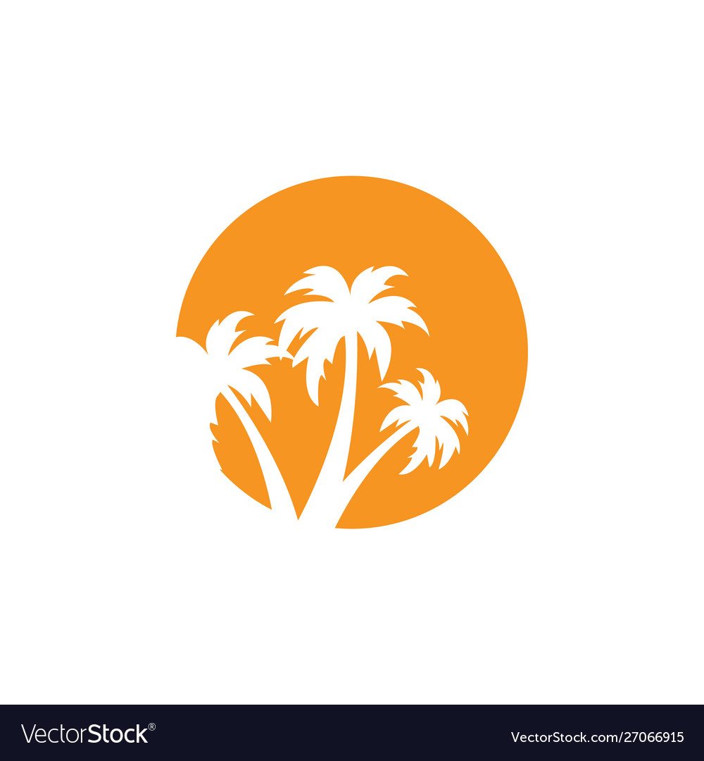 Palm tree graphic design template isolated Vector Image