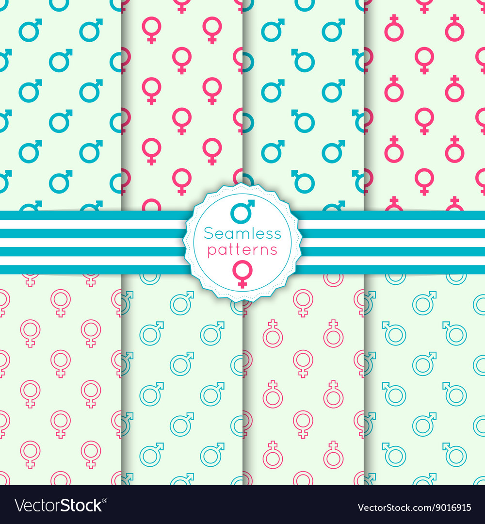 Set seamless pattern Royalty Free Vector Image