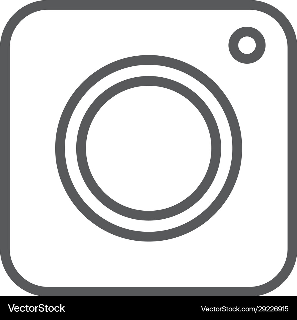 Social media camera icon flat style isolated Vector Image