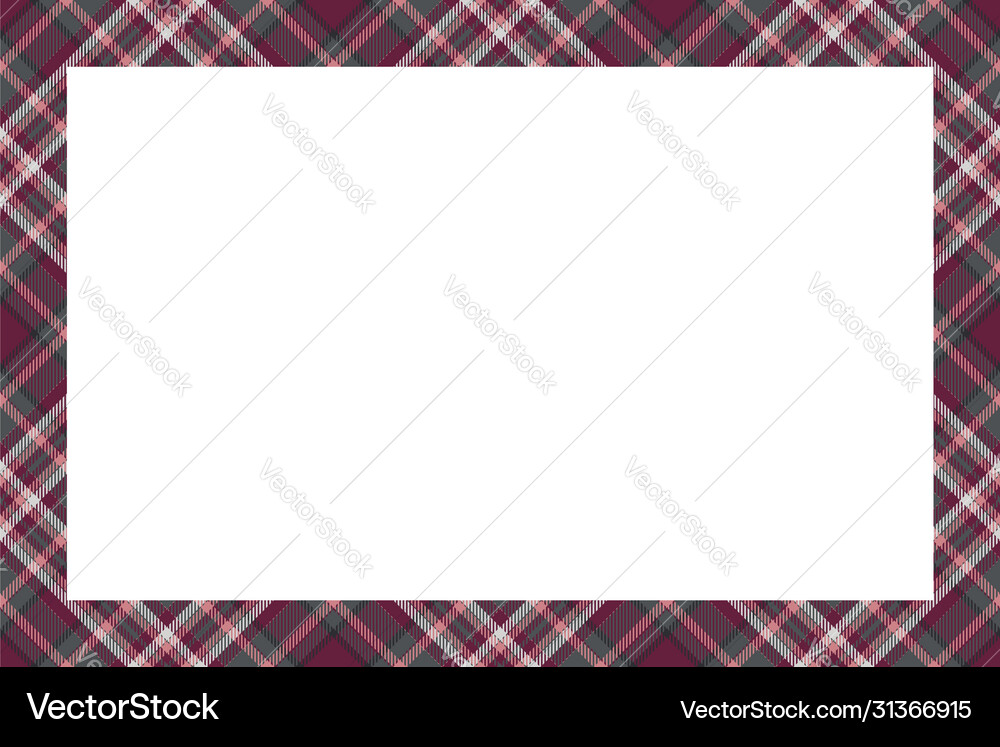 Vintage frame scottish border pattern retro Vector Image
