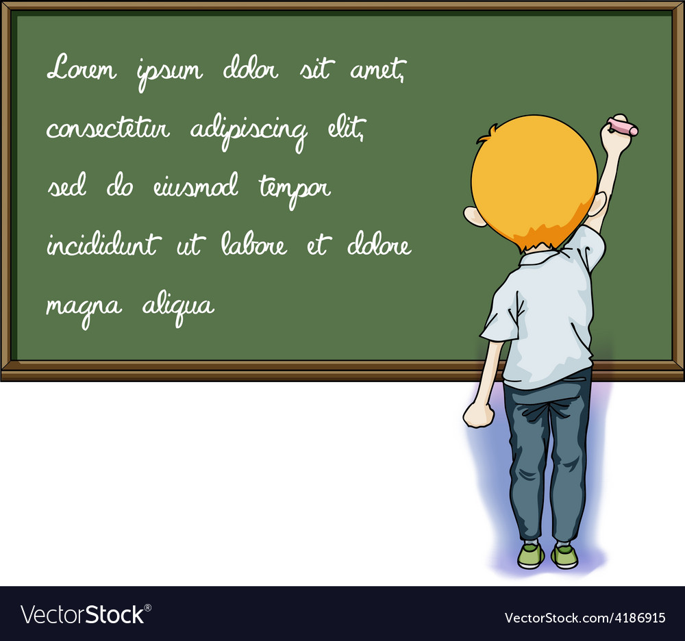 Write On Blackboard Royalty Free Vector Image VectorStock