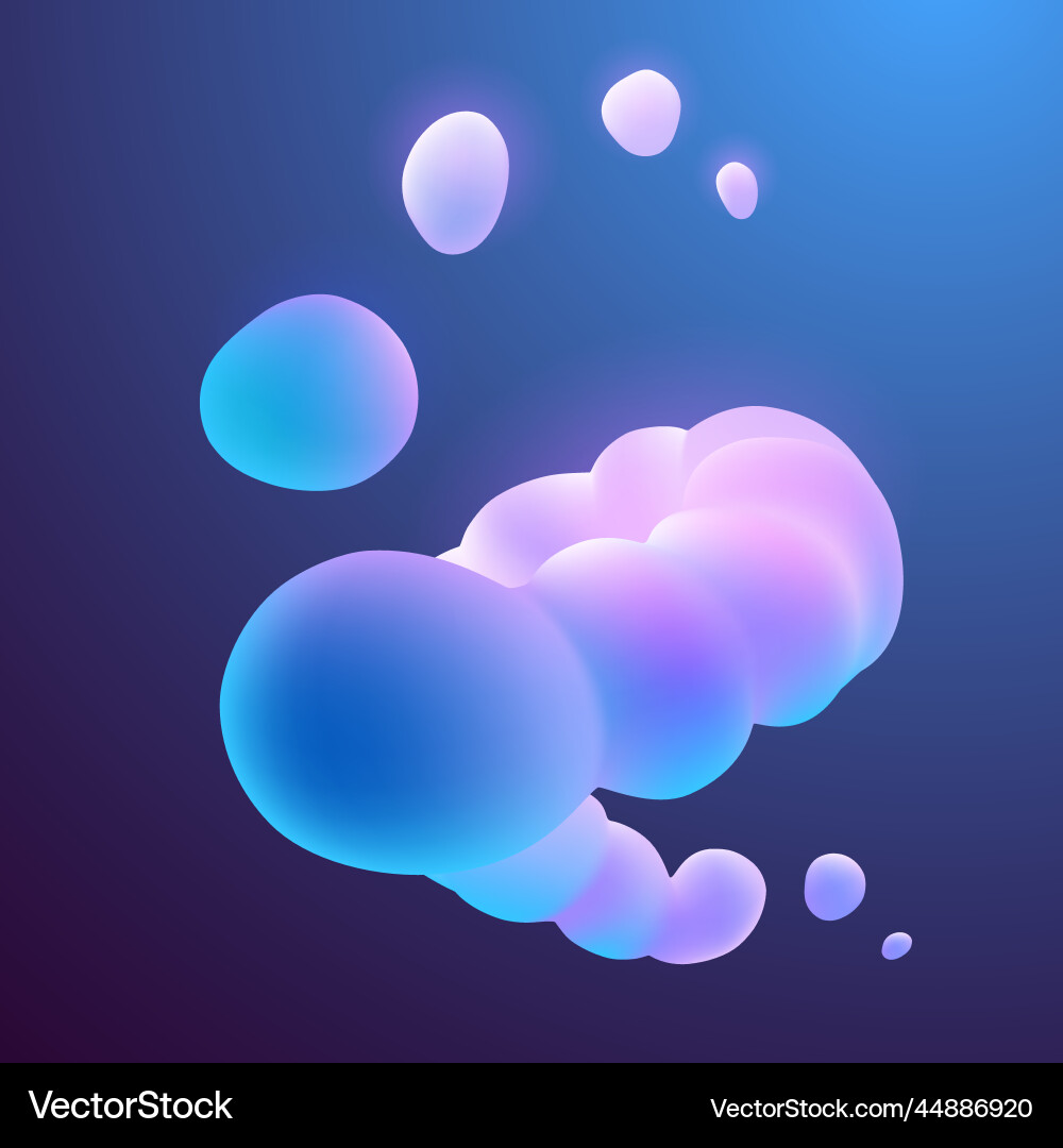 Abstract colorful liquid shapes background Vector Image