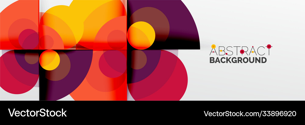 Bright color circles abstract round shapes and Vector Image