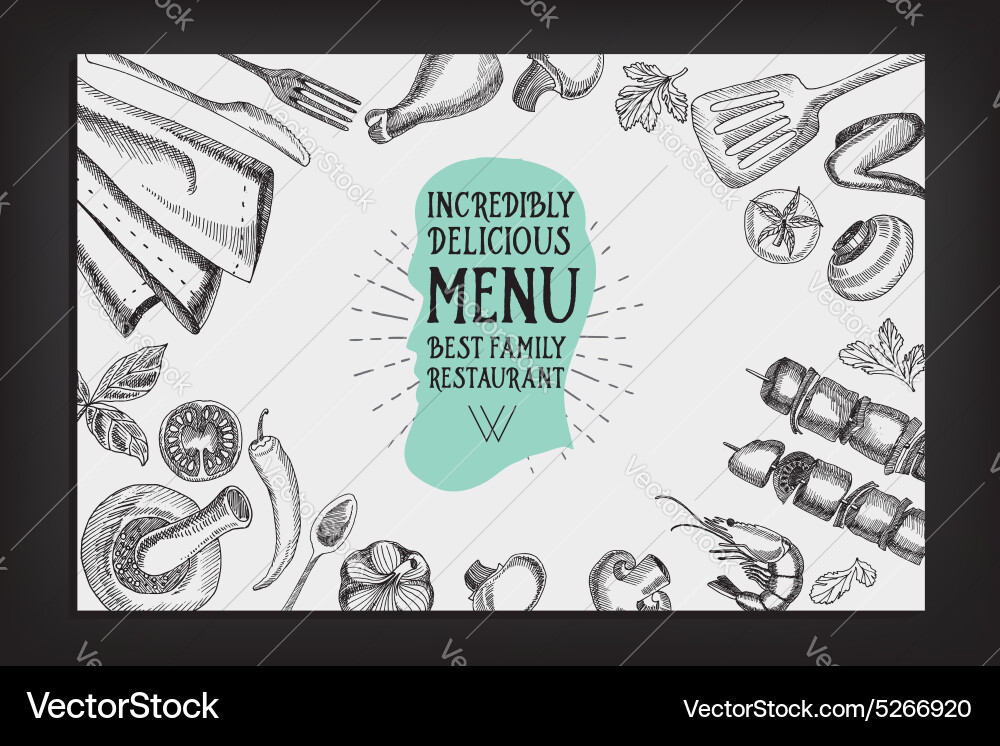 Cafe menu restaurant brochure Food design template
