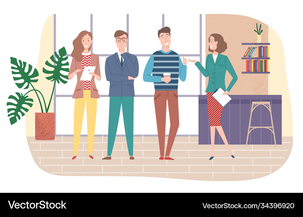 Conference business meeting group workers Vector Image