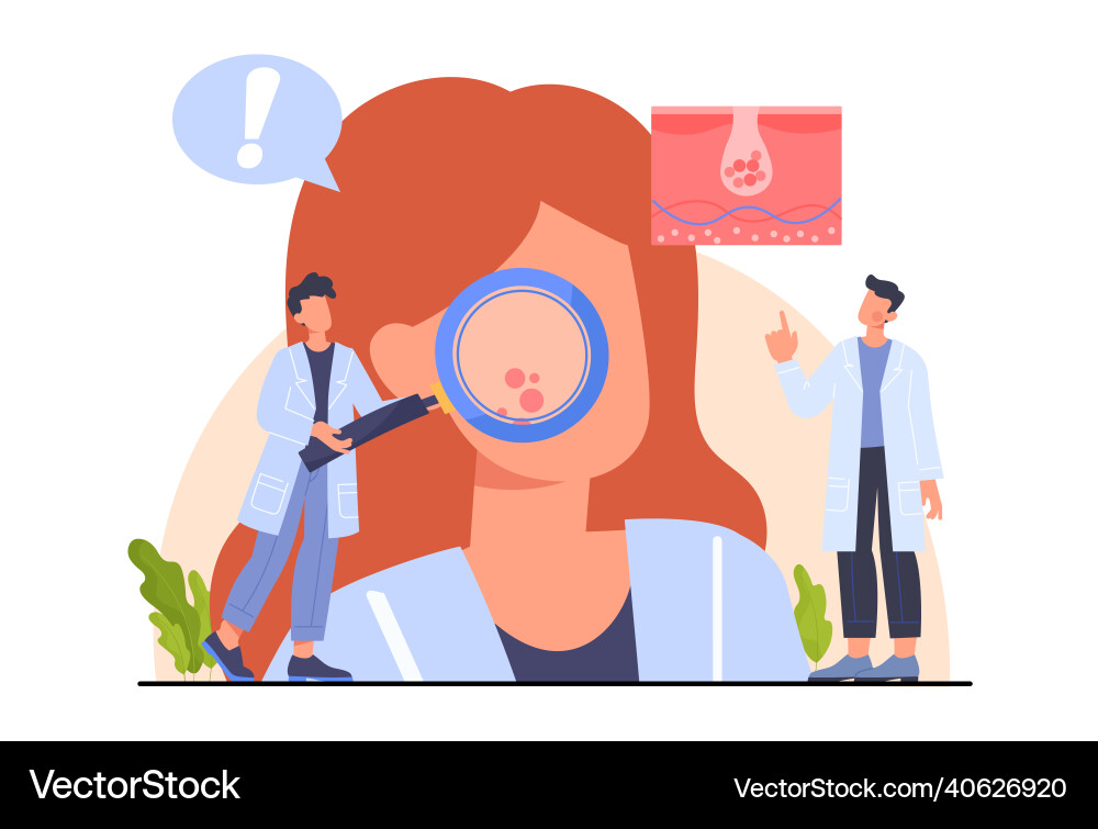 Dermatology and skin Royalty Free Vector Image