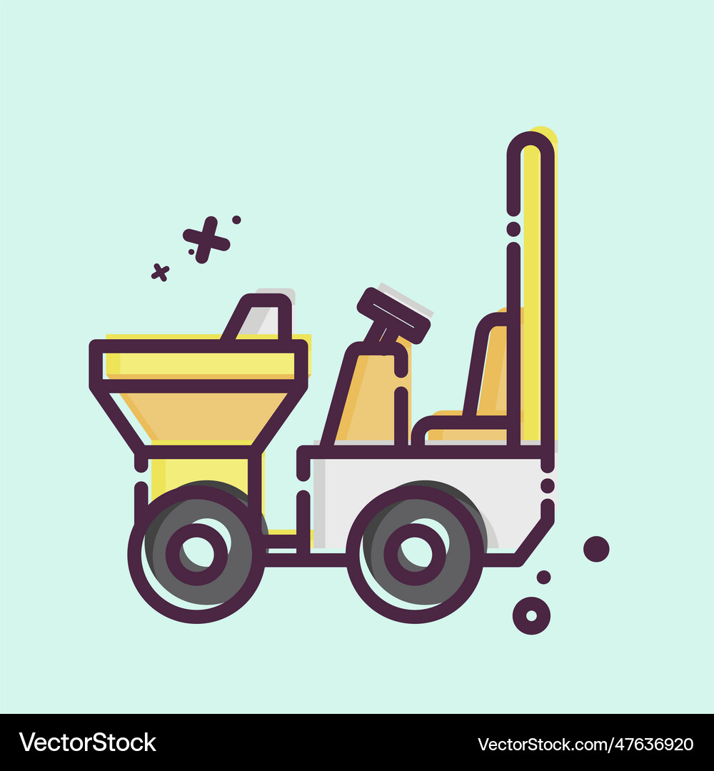 Icon dumper related to construction vehicles Vector Image