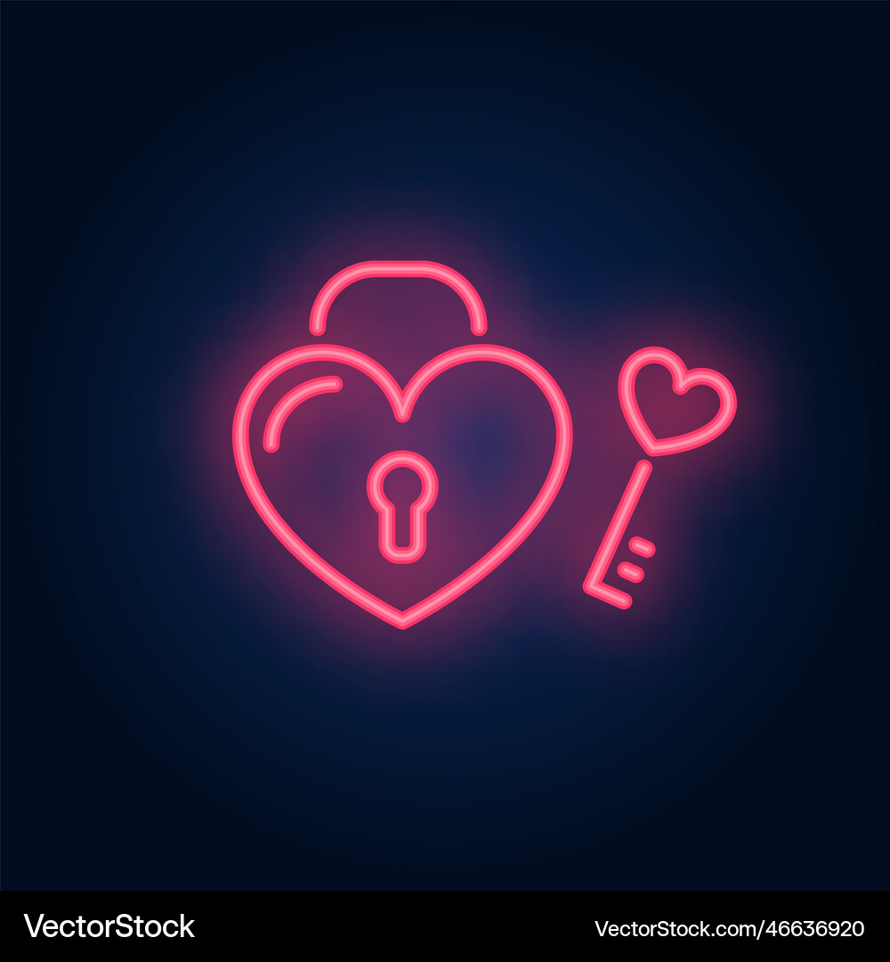 Perfect match neon sign Royalty Free Vector Image