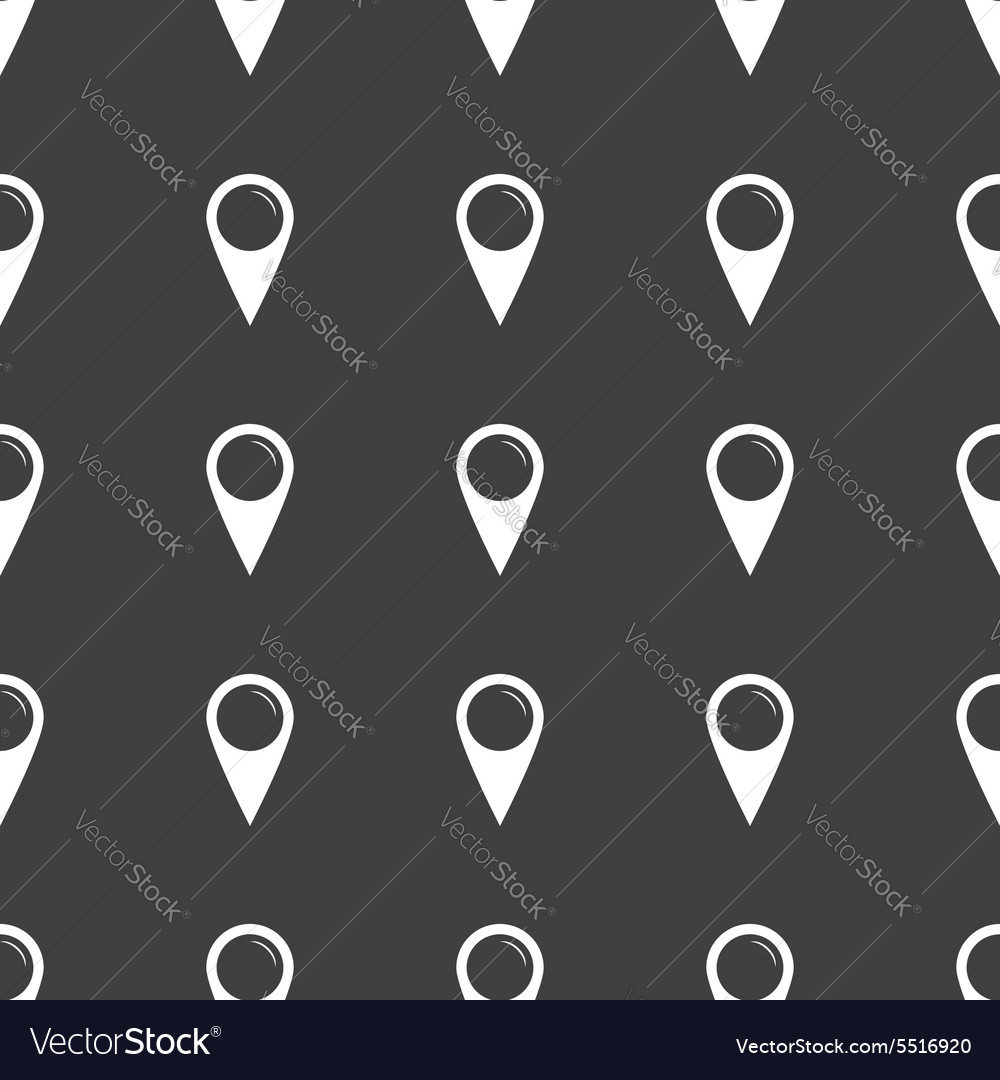Straight black map marker pattern Royalty Free Vector Image